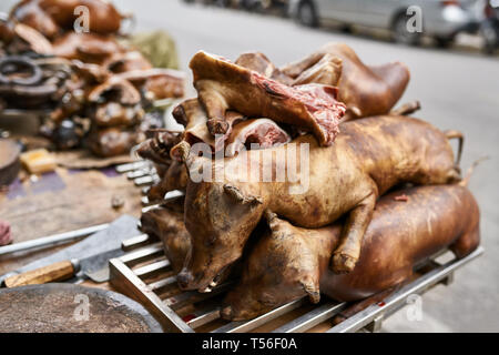 Vietnam, Hanoi, roasted dog, food Stock Photo - Alamy