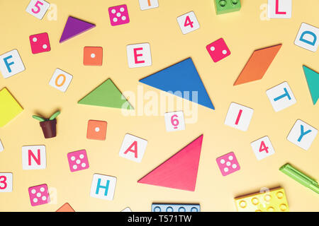 Children toys. Flat lay Stock Photo - Alamy