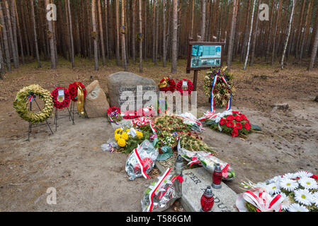 Wreaths marking the exit of tunnel Harry dug by POWs under Stalag Luft ...