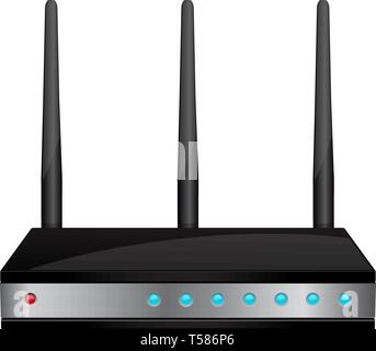 Network Router 3D WiFi Router. Internet service wireless router. Vector ...