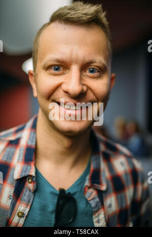 portrait of spectator watching theatre play Stock Photo - Alamy