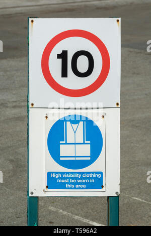 Safety signs at work Stock Photo: 179612687 - Alamy