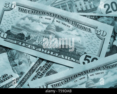 Blue abstract money background from dollars usa Stock Photo - Alamy