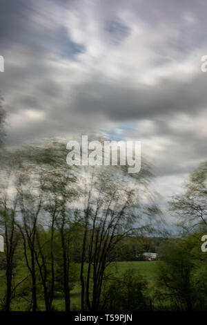 Time lapse. Dark storm clouds change shape. Heavy rain before a storm ...