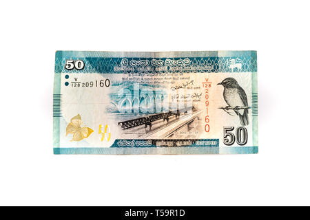 Sri Lanka 50 Fifty Rupees Bank Note Stock Photo - Alamy