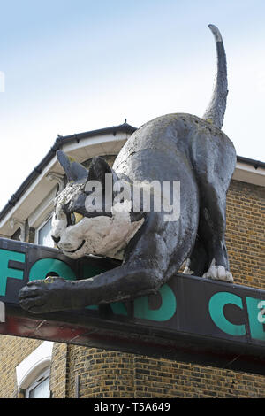 Giant Cat Sculpture The Catford Centre London England UK Stock Photo ...