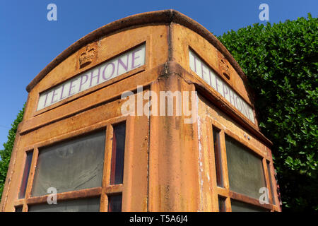 faded rusty K6 telephone box Stock Photo - Alamy