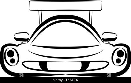 Front view of a racing car sketch Stock Vector Image & Art - Alamy