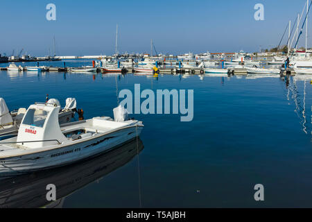 NEA MOUDANIA, GREECE - MARCH 31, 2019: Embankment of town of Nea ...