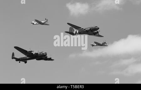 Dambusters anniversary flypast Stock Photo - Alamy