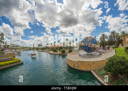 Famous Spinning Globe at Universal Studios Theme Park, Florida, USA ...