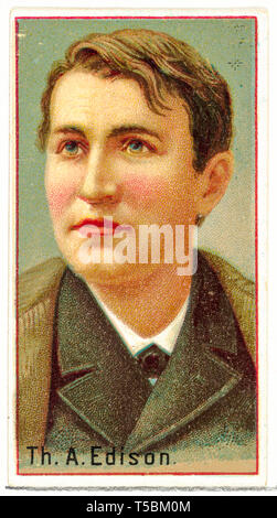 Thomas A. Edison, printer's sample for the World's Inventors souvenir ...