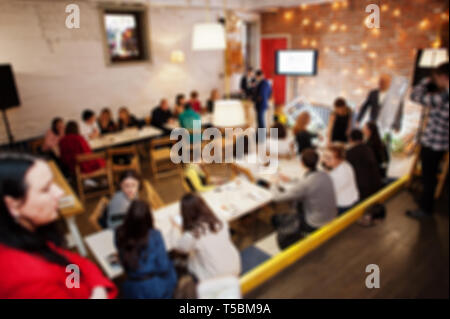 Master class and study concept. Abstract blurred photo of conference or ...