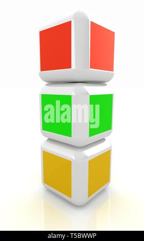 Abstract colorfull blocks 3d Stock Photo - Alamy
