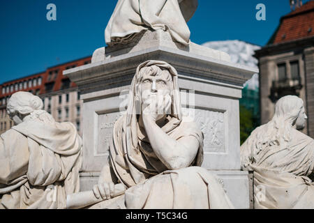 marble sculpture of a thinking philosopher Stock Photo - Alamy