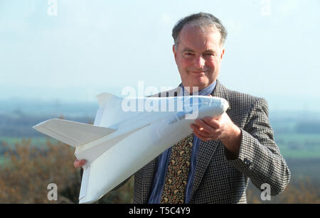David Ashford of "Bristol Spaceplanes" and a model of his Ascender in ...