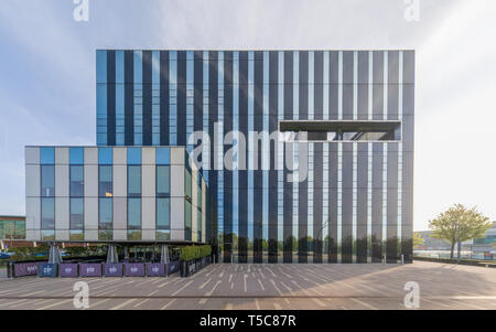 Qube cafe at the Cube building of Corby Council, England Stock Photo ...