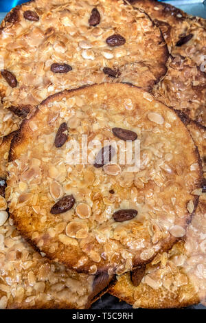 A traditional Valencian coca, a typical dish from the spanish ...