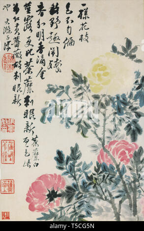 Qing Dynasty Shi Tao "Flower and Bird Atlas 12 Stock Photo - Alamy