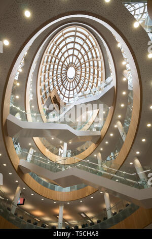 interior of the central atrium of Liverpool Central Library merseyside ...