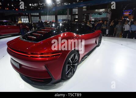 A BYD E-SEED GT All-Electric Supercar is displayed during the 18th ...
