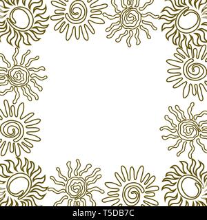 Sun Frame Empty Template Vector Stock Vector Image & Art - Alamy