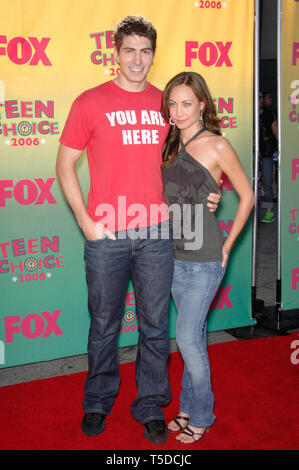Brandon Routh, star of "Superman Returns," right, and his girlfriend ...
