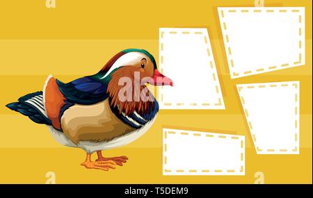 Duck on note template illustration Stock Vector Image & Art - Alamy