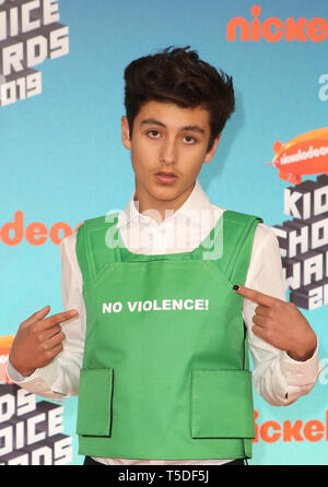 Marcel Ruiz at Nickelodeon's 2019 Kids' Choice Awards held at Galen ...