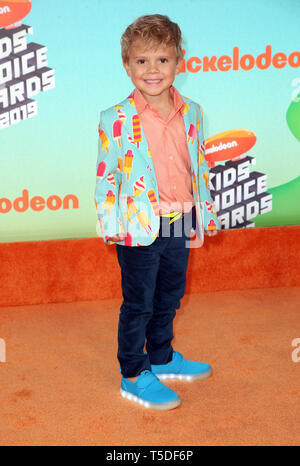 Tydus Talbott at Nickelodeon's 2019 Kids' Choice Awards held at Galen ...