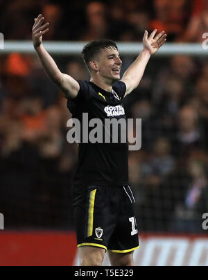 AFC Wimbledon's Steve Seddon celebrates after the Sky Bet League One ...