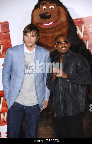 Actors Ashton Kutcher, left, and Martin Lawrence pose for photographers ...