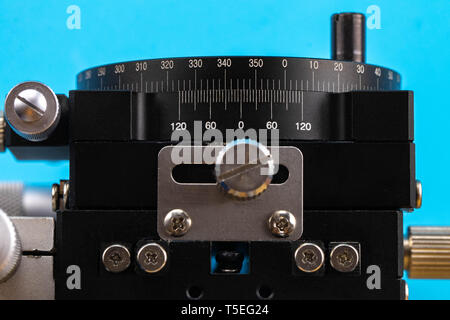 adjustment wheel on microscope, technology detail Stock Photo - Alamy