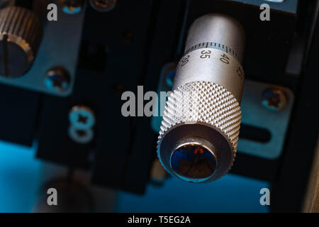 adjustment wheel on microscope, technology detail Stock Photo - Alamy