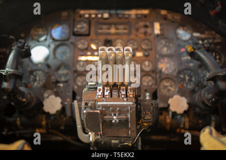 flight control instruments avro vulcan xm594 bomber cockpit newark air ...