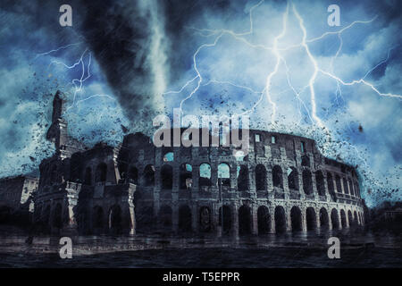 The Colosseum in rain Rome Italy Stock Photo - Alamy