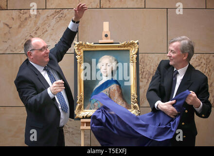 Curator David Forsyth (left) and owner Peter Pininiski unveil a ...