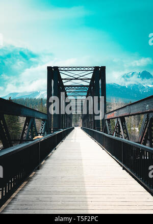 Historic Canmore Engine Bridge is a truss bridge over the Bow River in ...