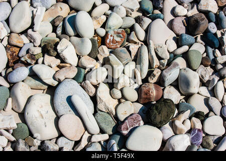 Marine naturally rounded gravel, pebbles. Nature Background Texture ...