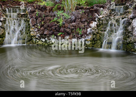 Waterfall in Taoro Park, Puerto de la Cruz, Tenerife, Canary Islands ...