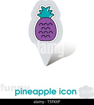 Pineapple pin map icon. Map pointer. Map markers. Fruit vector ...