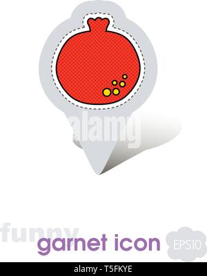 Garnet pin map icon. Map pointer. Map markers. Fruit vector ...