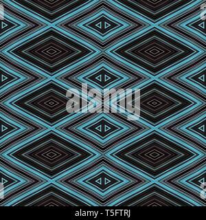 seamless diamond pattern with turquoise, teal colors. repeating ...