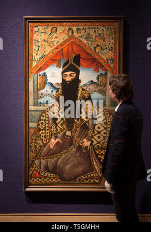 The court of Fath Ali Shah. An image from a reduced copy of the ...