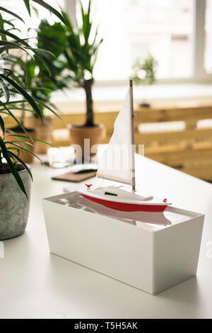 Desk of sailing boat Stock Photo - Alamy
