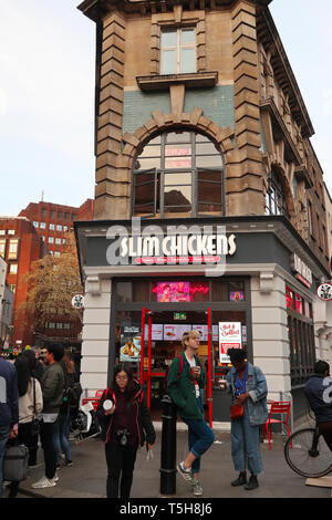 Slim Chickens Diner in Little Italy, Soho, London, England, UK Stock ...