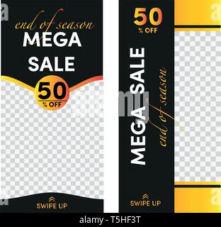 Instagram story background, paper note vector with abstract flower ...