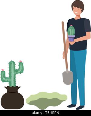 man with cactus avatar character Stock Vector Image & Art - Alamy