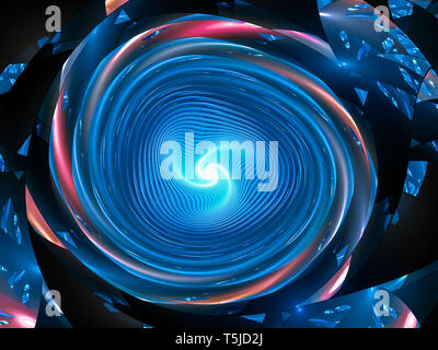 Galactic spinning wheel, computer generated abstract intenisty map ...