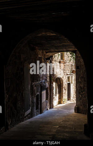 Street in the old town of Cardona, Catalonia, Spain Stock Photo - Alamy
